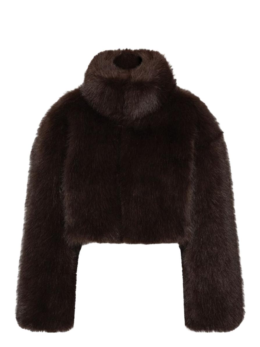 ROTATE BY BIRGER CHRISTENSEN ROTATE Faux-Fur Cropped Jacket